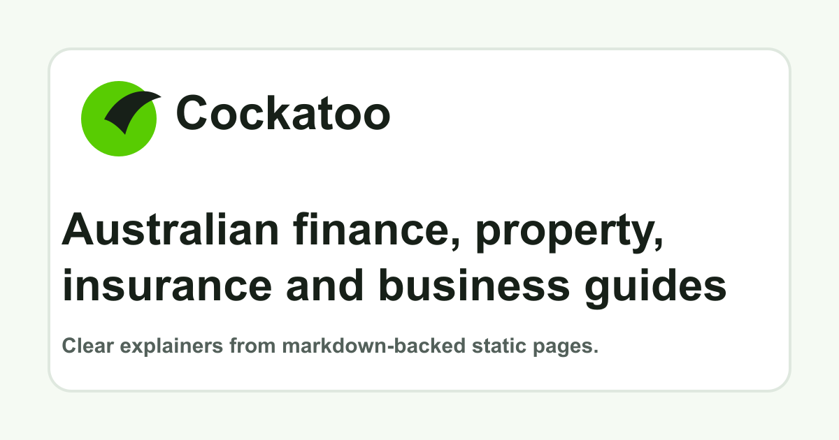Start, register & grow your Australian business | Cockatoo